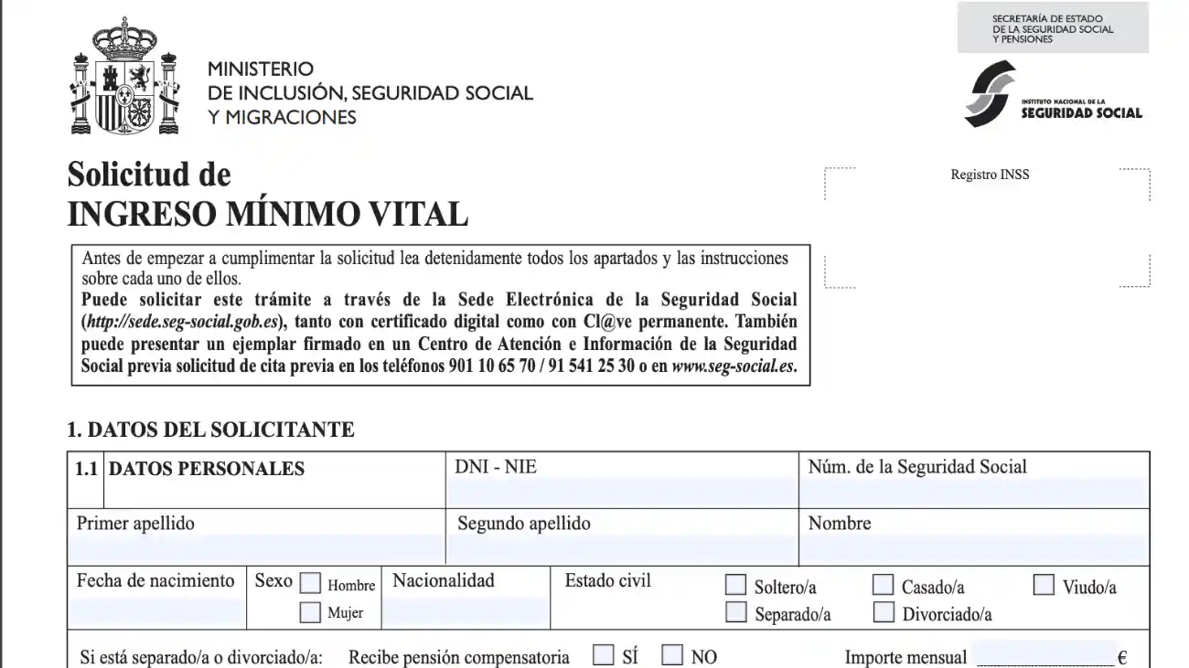Cómo rellenar el formulario de solicitud del Ingreso Mínimo Vital Tugestionlegal